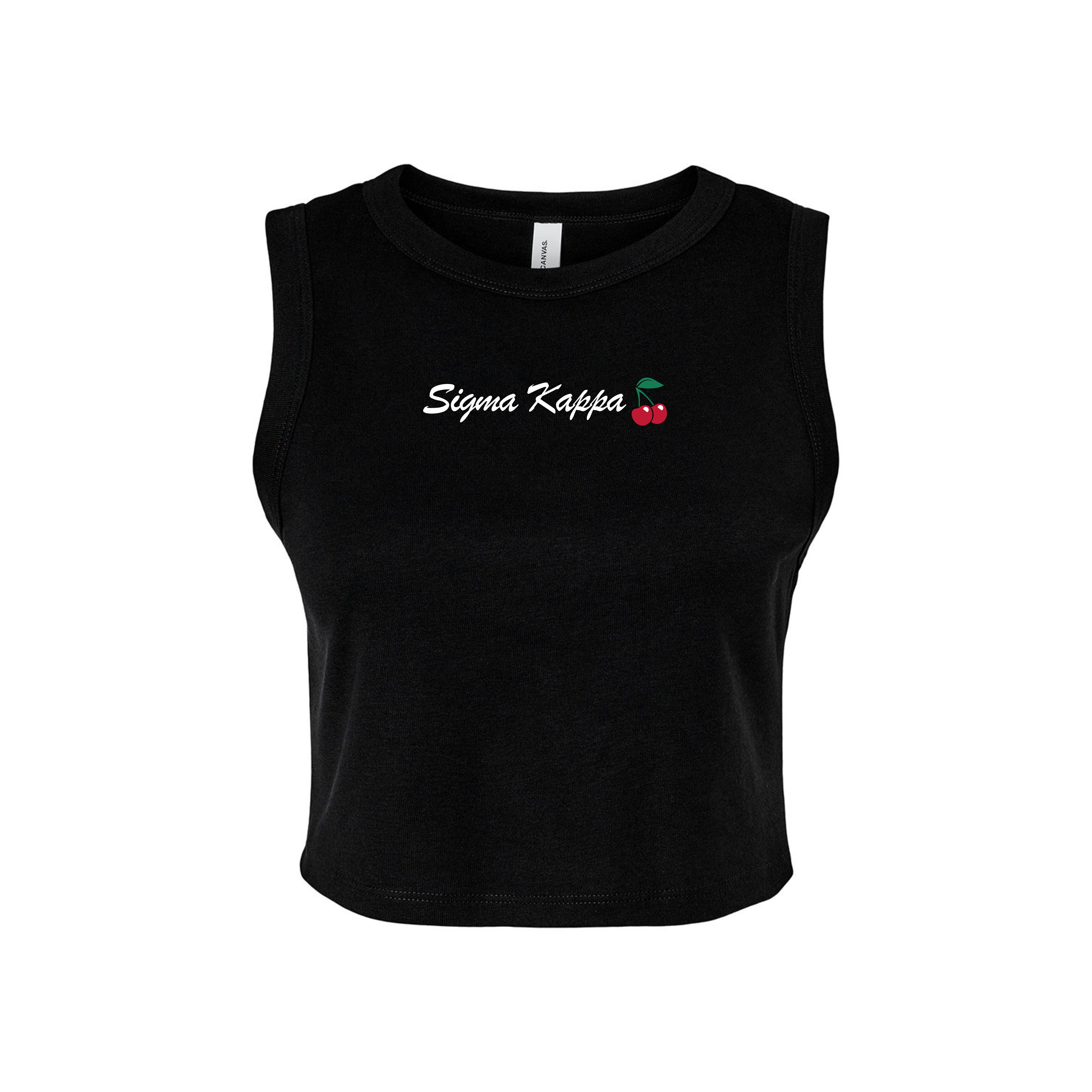 Sigma Kappa Black Cherry Crop Top Sigma Kappa Tank Top Sorority Merch ...