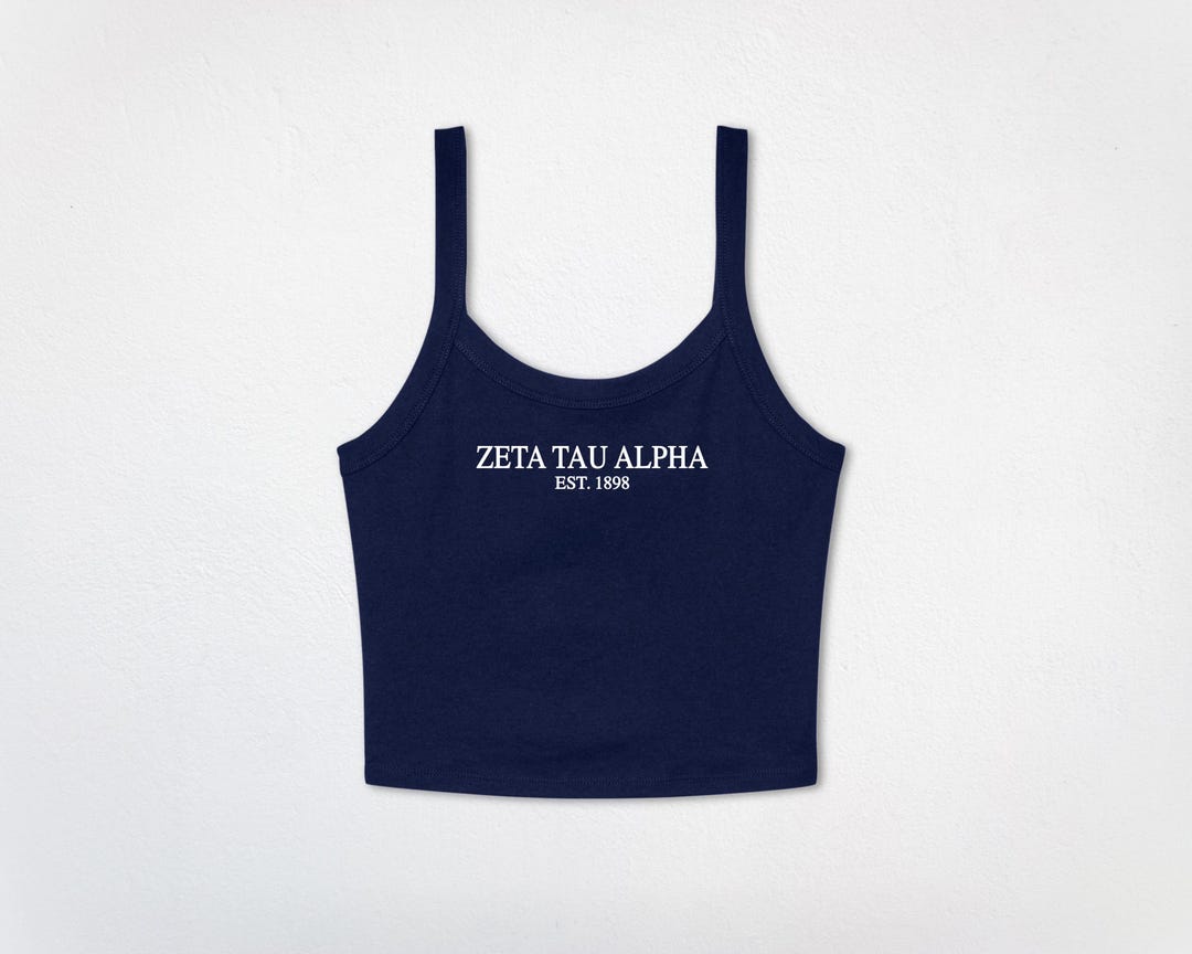 Zeta Tau Alpha Midnight Crop Top | Sorority Merch | Custom Sorority ...