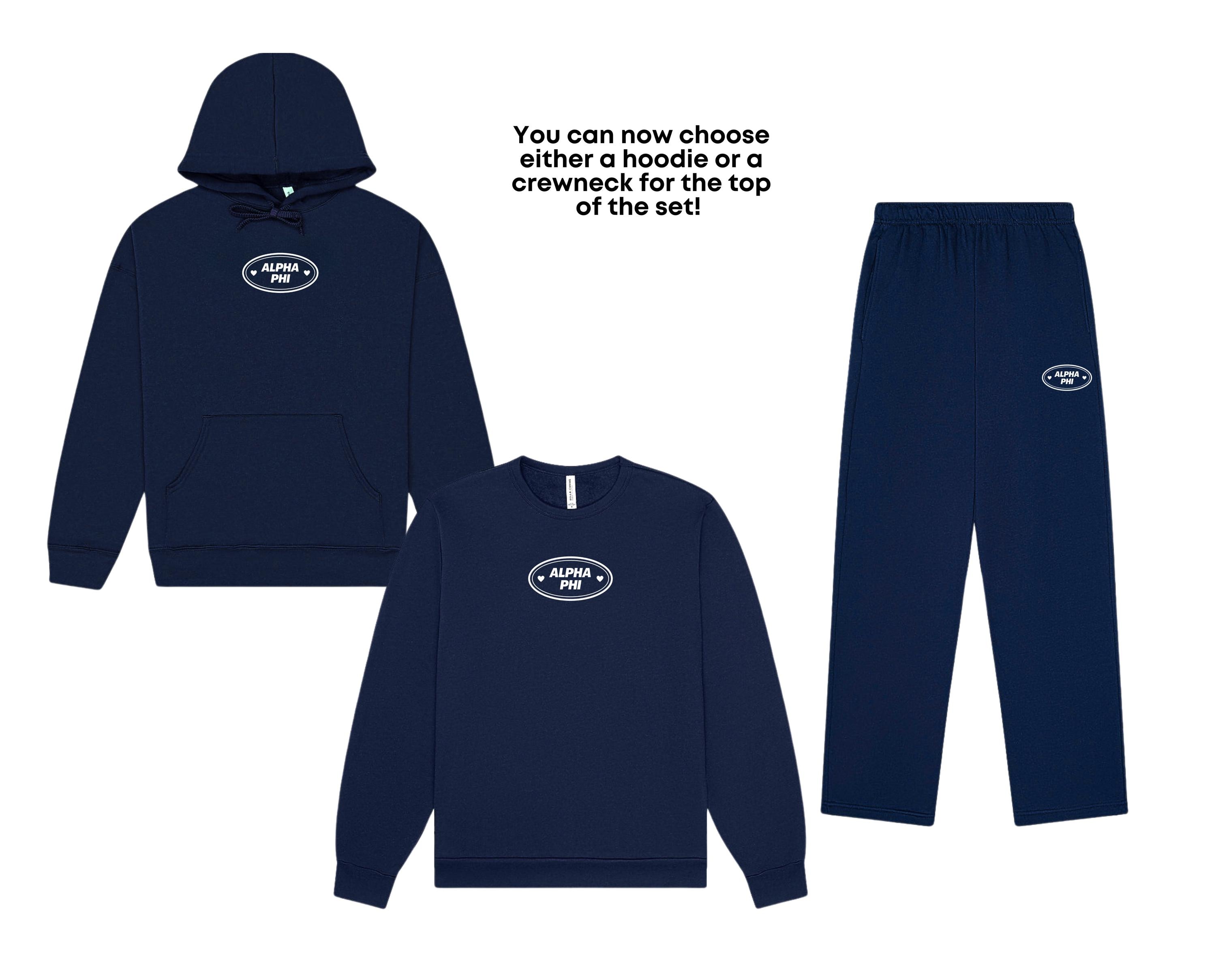 Alpha Phi Trendsetter Sweat Set | Aphi Merch | Sorority Matching Set - Etsy