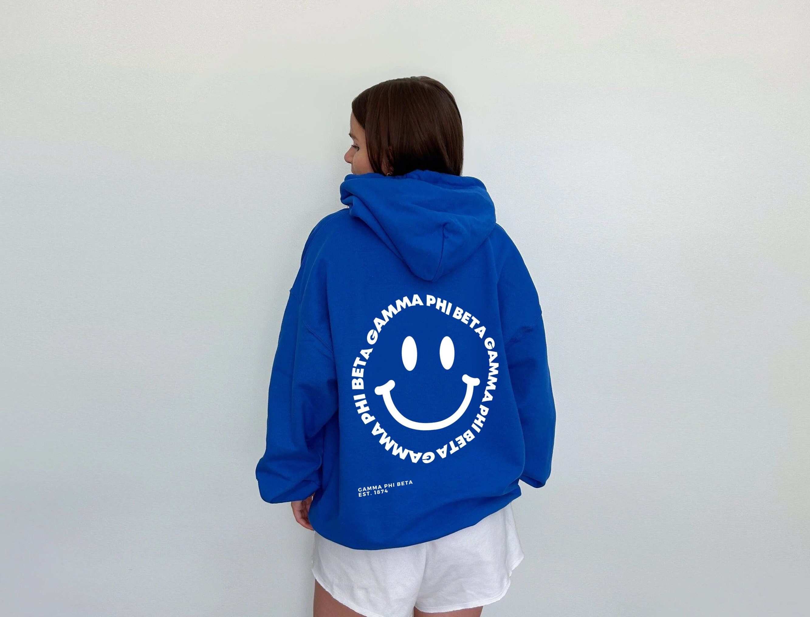 Gamma Phi Beta Smiley Face Sorority Sweatshirt Gphi Sorority Apparel ...