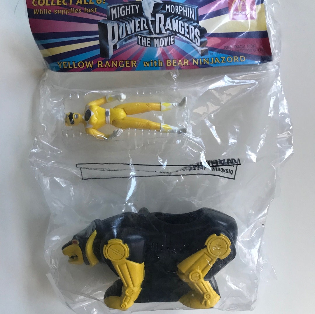 Power Ranger Yellow Ranger con Bear Ninjazord MIP 1994 - Etsy España