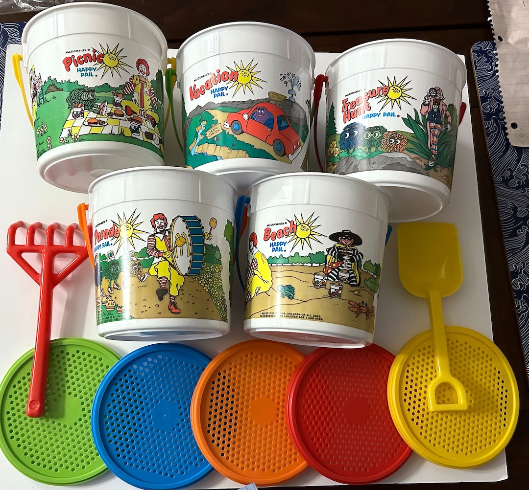 Happy Pail Mcdonald's Promo 1986 Vintagenew Complete Set 6 - Etsy