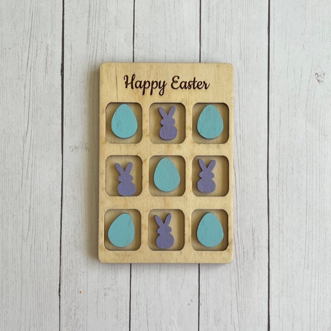 Easter Tic Tac Toe, Tic Tac Toe Board, Easter Gift, Easter for Kid ...