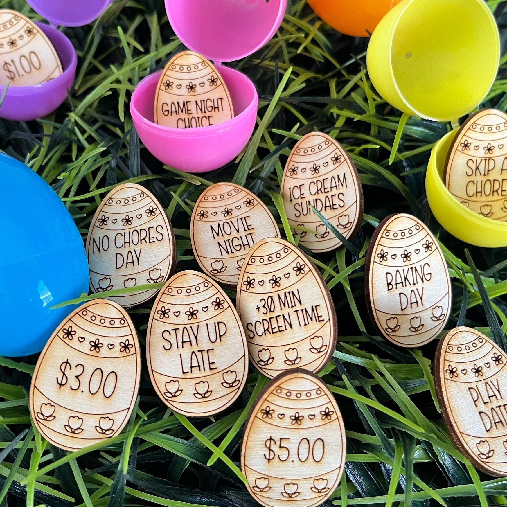 Easter Basket Tokens, Easter Egg Tokens, Easter Basket Gifts, Reward ...