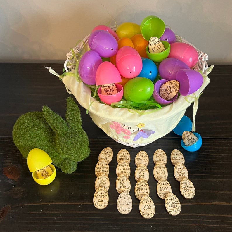 Easter Basket Tokens, Easter Egg Tokens, Easter Basket Gifts, Reward ...