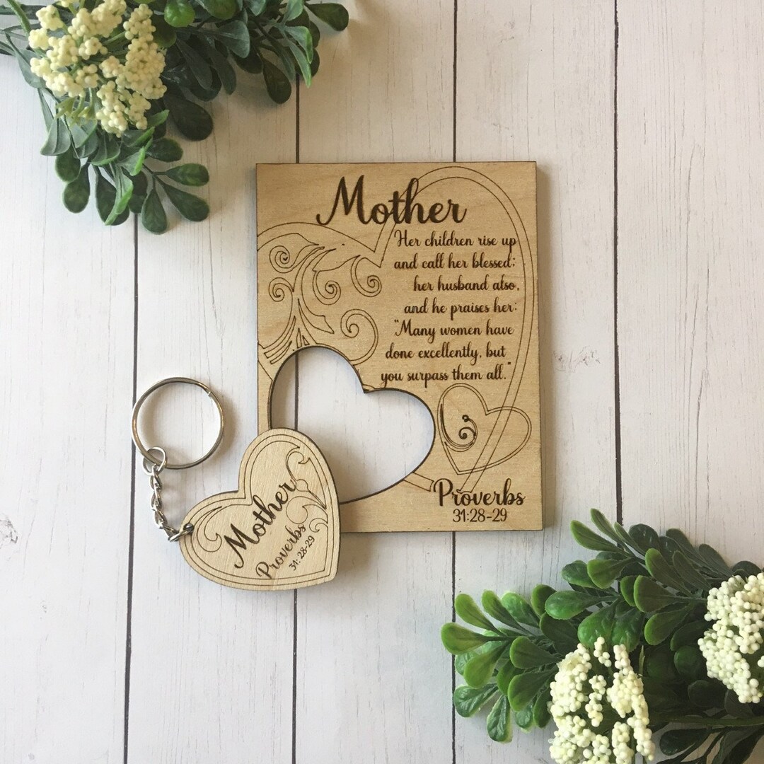 Mother's Day Keychain, Mother's Day Gift, Proverbs 31, Heart Keychain ...