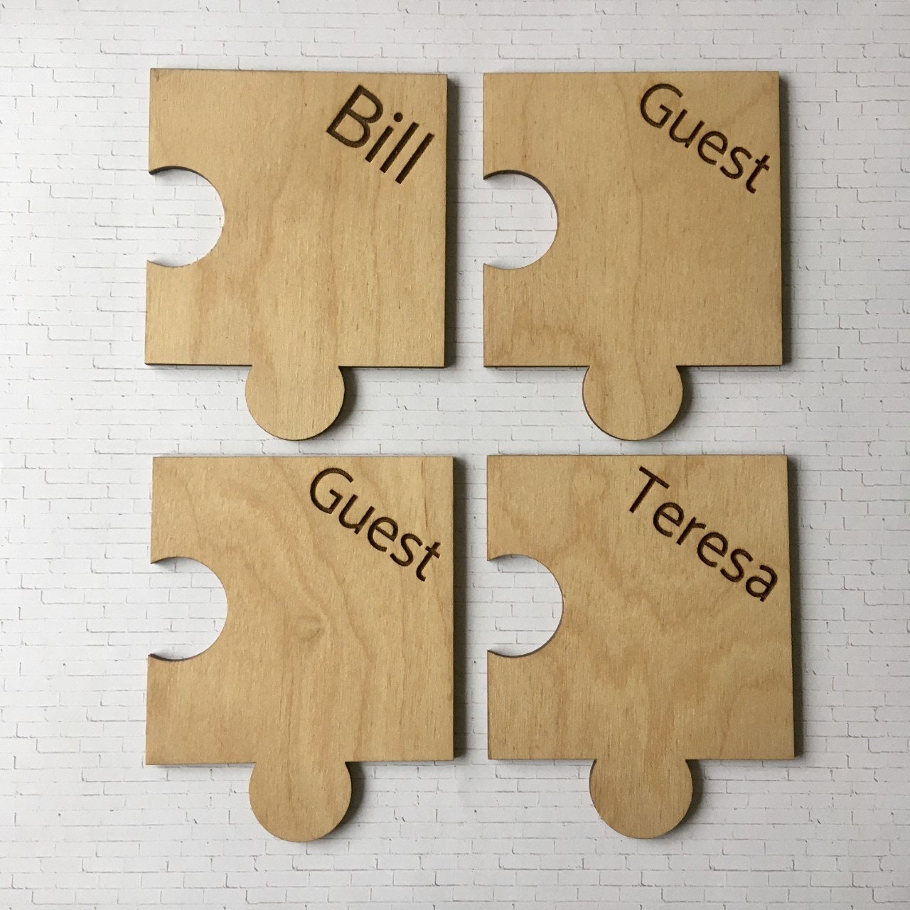 Set of 4 Puzzle Coasters Personalized Coaster Puzzle - Etsy