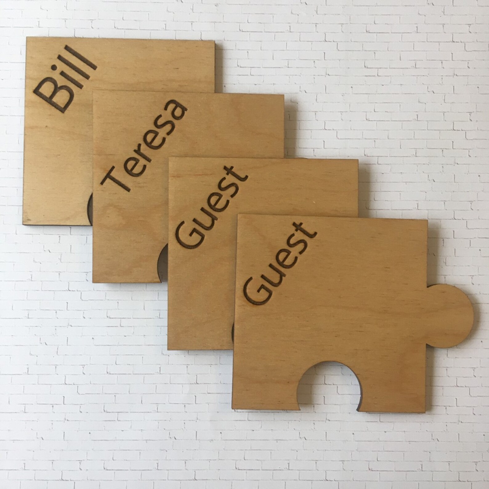 Set of 4 Puzzle Coasters Personalized Coaster Puzzle - Etsy