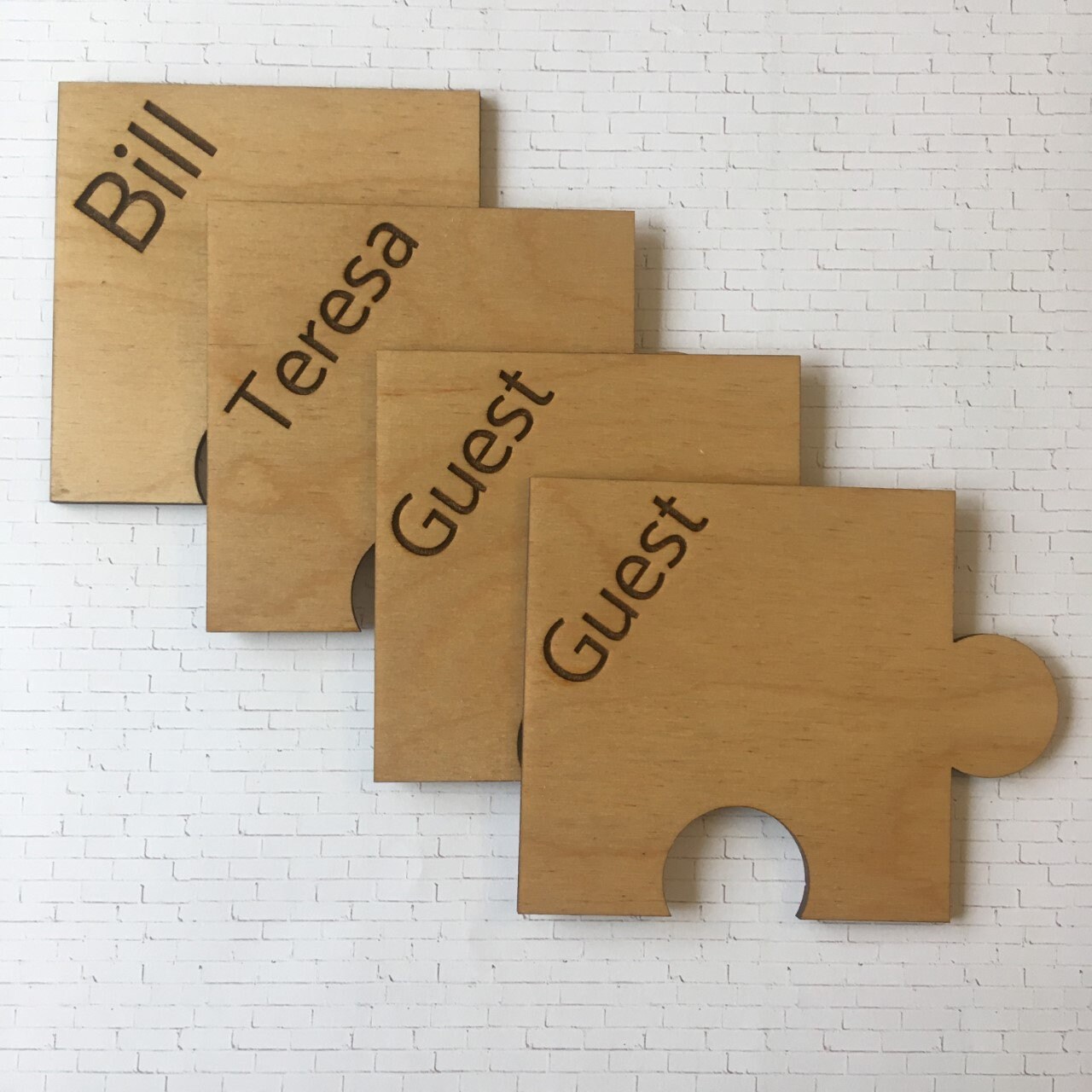 Set of 4 Puzzle Coasters, Personalized Coaster, Puzzle Coaster, Drink ...