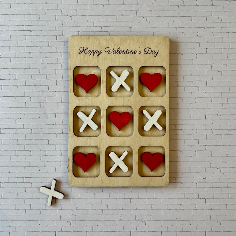 Valentine Tic Tac Toe, Tic Tac Toe Board, Valentine Gift, Valentine for ...