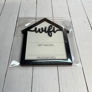Wifi Password Sign, Wifi Network Sign, Dry Erase Sign, Tiered Tray Sign ...