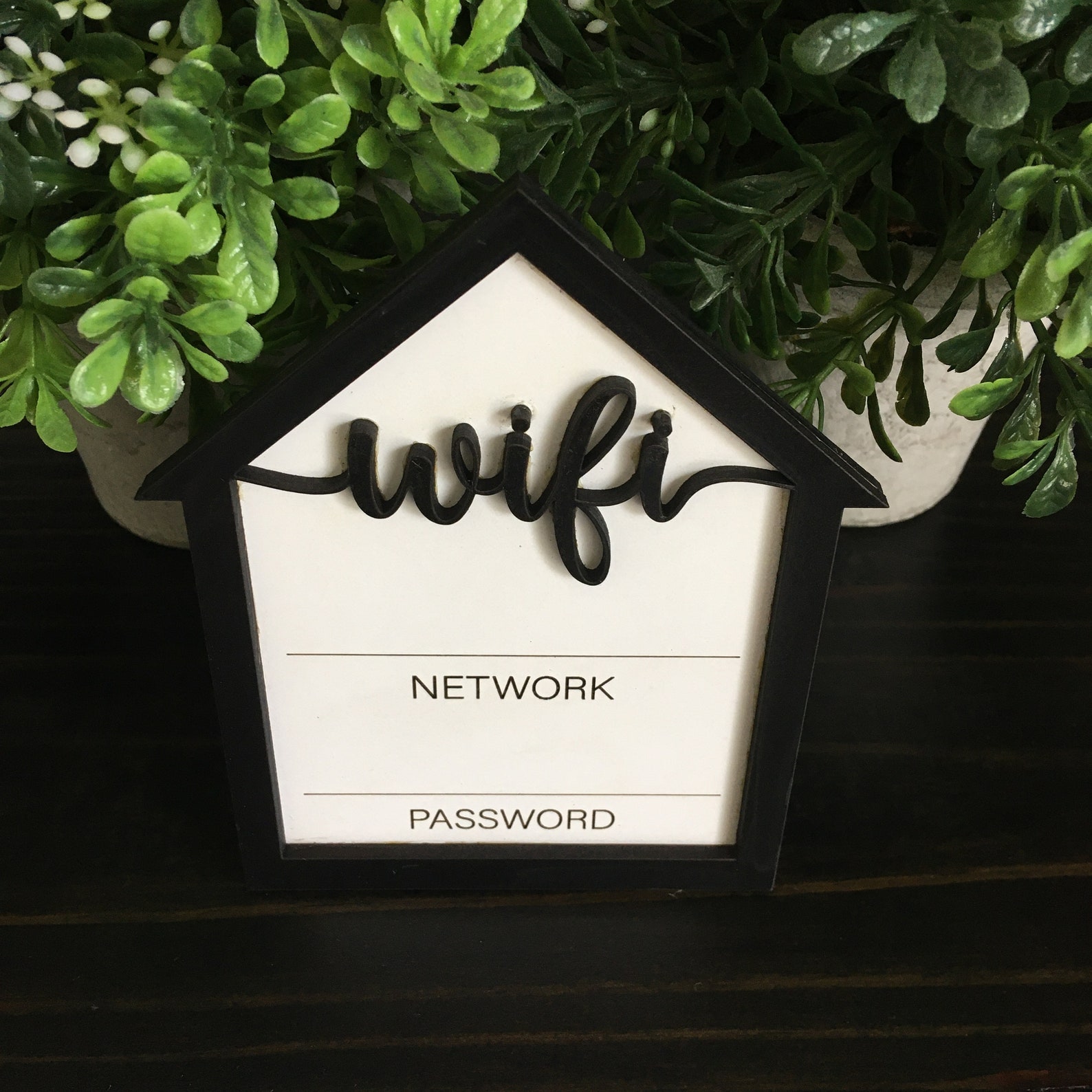 Wifi Password Sign, Wifi Network Sign, Dry Erase Sign, Tiered Tray Sign ...