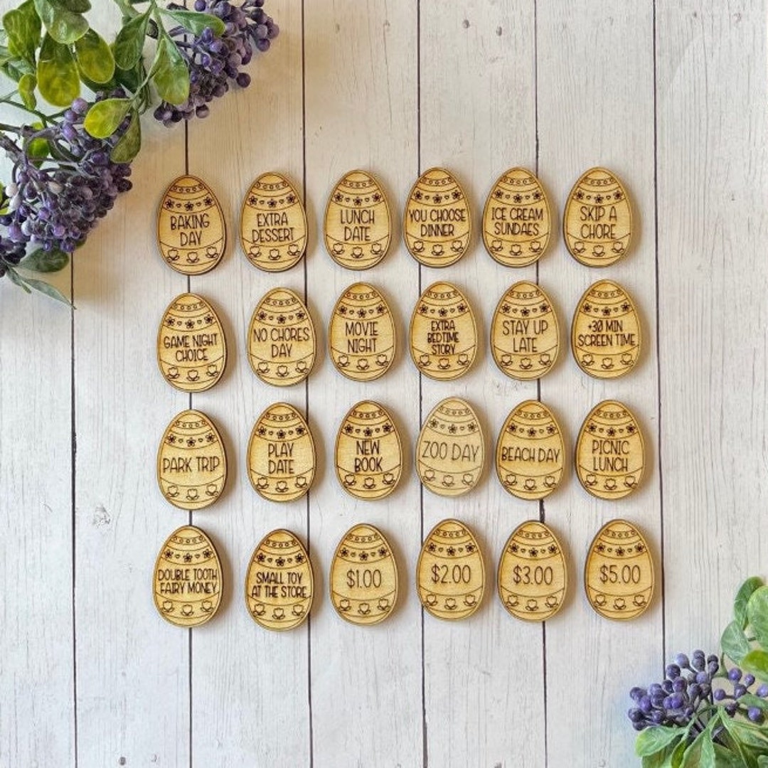 Easter Basket Tokens, Easter Egg Tokens, Easter Basket Gifts, Reward ...