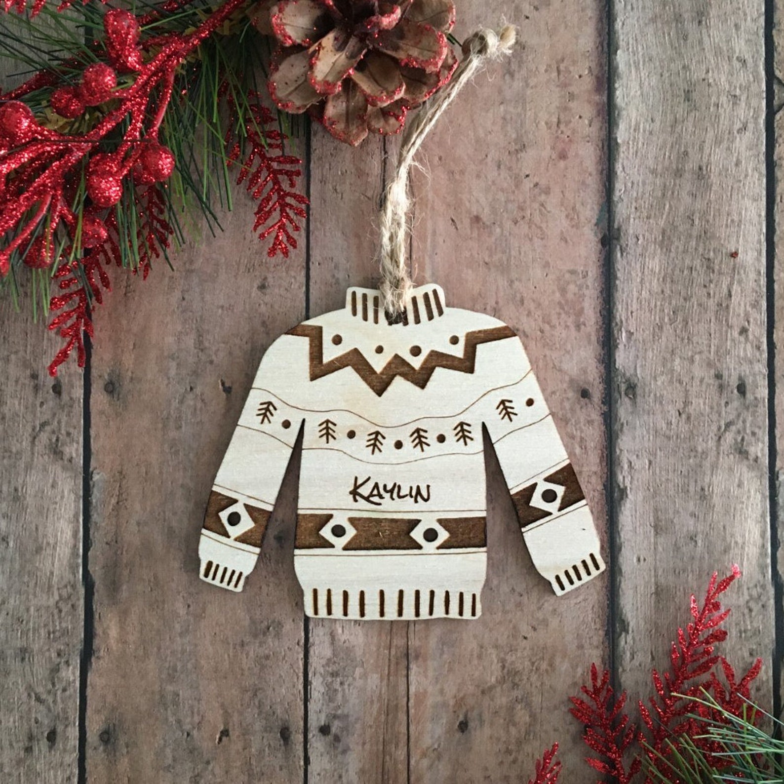 Ugly Christmas Sweater Ornament, Sweater Ornament, Christmas Ornament ...