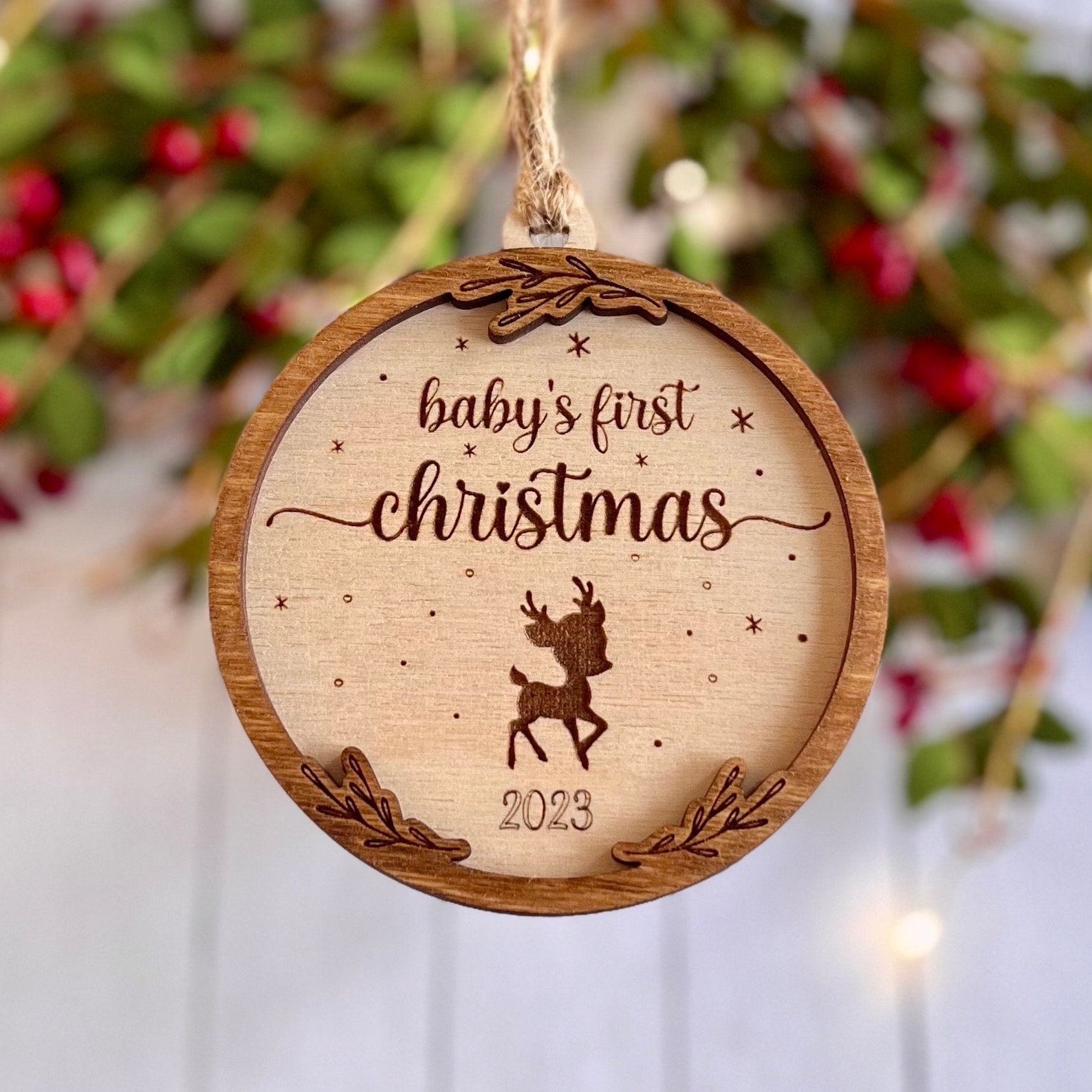Baby's First Christmas Ornament, Baby Shower Gift, My First Christmas ...