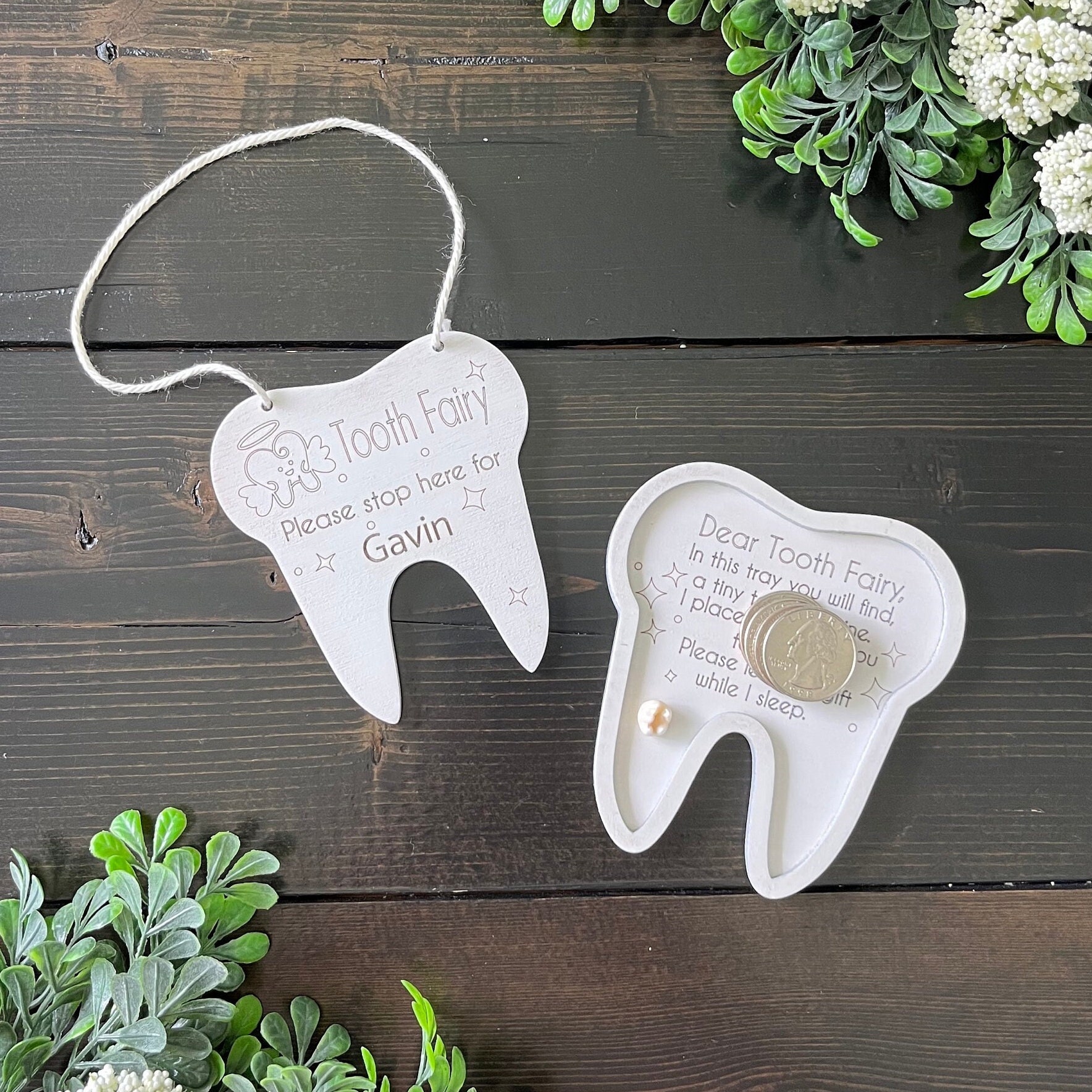 Tooth Fairy Tray Tooth Fairy Sign Personalized Tooth Fairy - Etsy