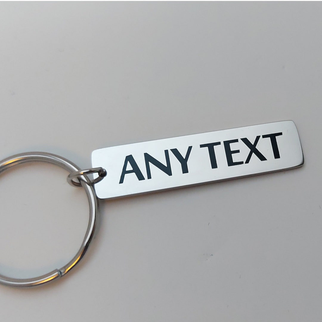 Personalised Number Plate Keyring | Laser Engraved Name Tag | Steel Key ...