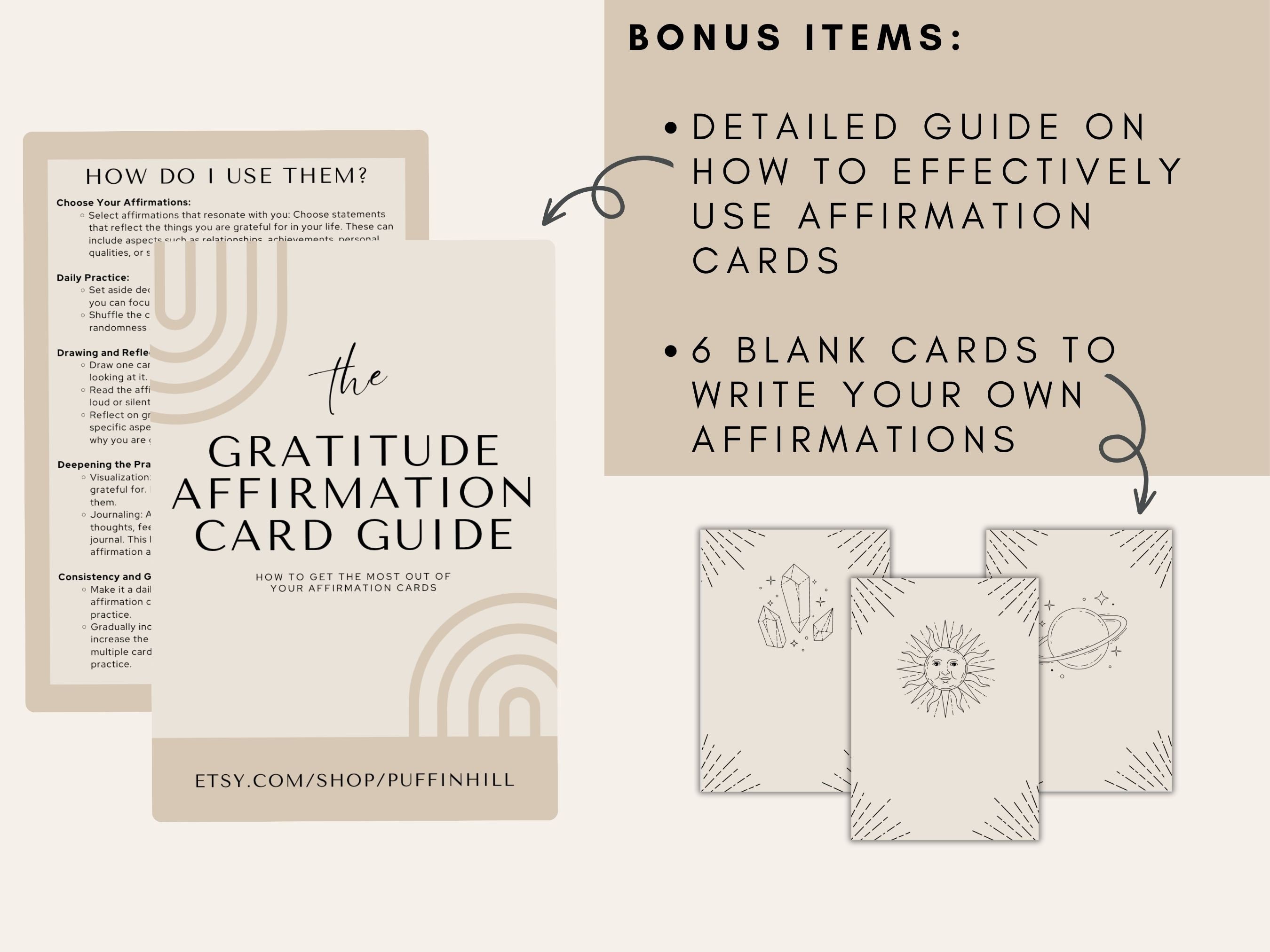 Gratitude Affirmation Cards for Self Care Digital Affirmation Card ...