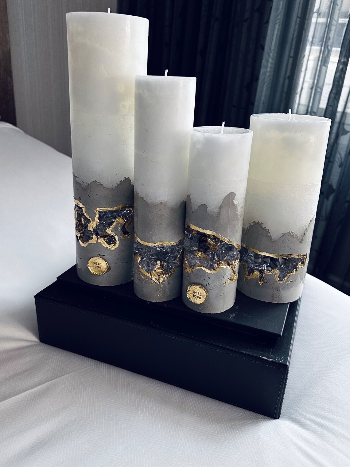 Geode Crystal Candles Extra Large Decorative Candle. Modern Home Decor ...