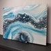Blue Geode Wall Art, Abstract Resin Living Room Painting. - Etsy