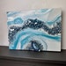 Blue Geode Wall Art, Abstract Resin Living Room Painting. - Etsy