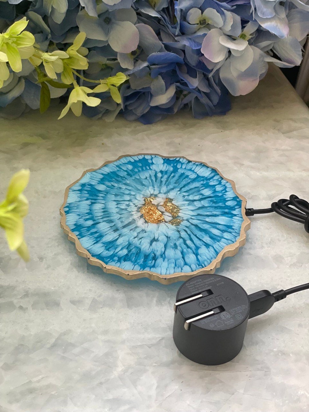 Ocean Blue Wireless Charger, iPhone Charger. Wireless Charging is Tech ...