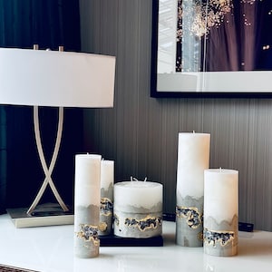 Geode Crystal Candles Extra Large Decorative Candle. Modern Home Decor ...