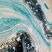 Blue Geode Wall Art, Abstract Resin Living Room Painting. - Etsy
