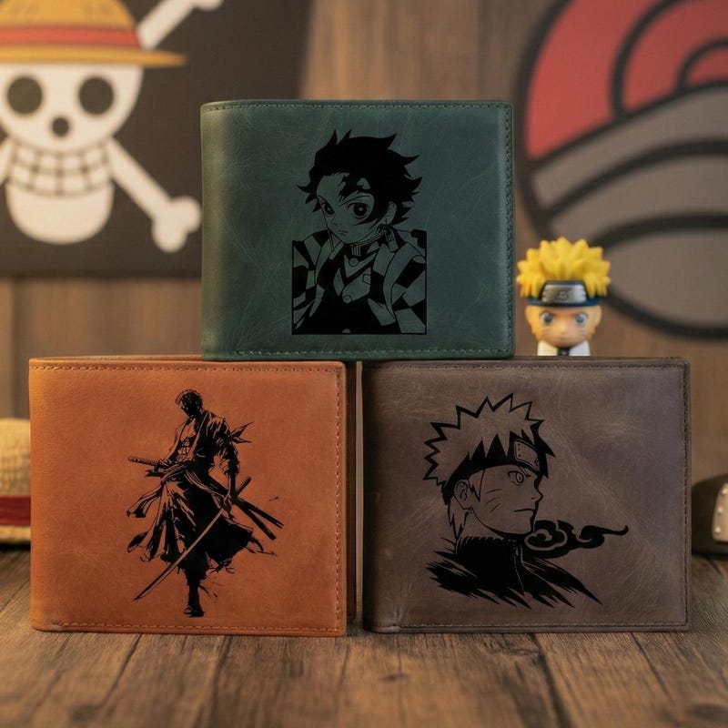 Luffy Anime Leather Wallet - Etsy Canada