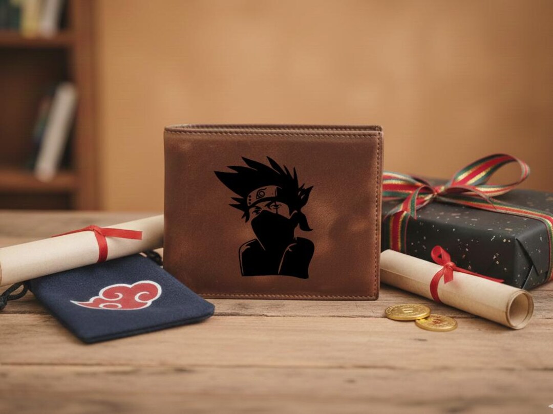Anime Leather Wallet Gift, Custom Engraved Gift for Him - Etsy