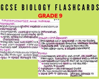 Free Sample-gcse BIOLOGY AQA Revision Notes Cell Biology-grade 9 ...
