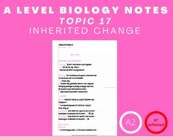 A-level AQA Biology Genetics, Populations, Evolutions and Ecosystems ...