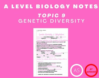 A Level Biology Revision Notes - “DNA Replication and Genetic Code” - Etsy