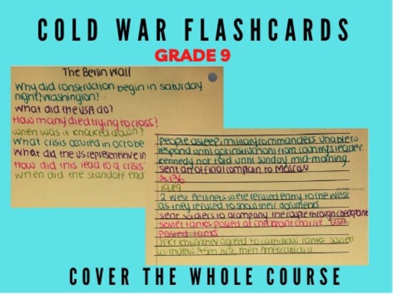 GCSE History: Cold War Flashcards | Etsy UK