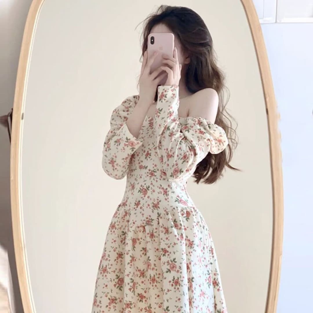 Vintage Renaissance Cottagecore Fairycore Floral Aline Evening - Etsy