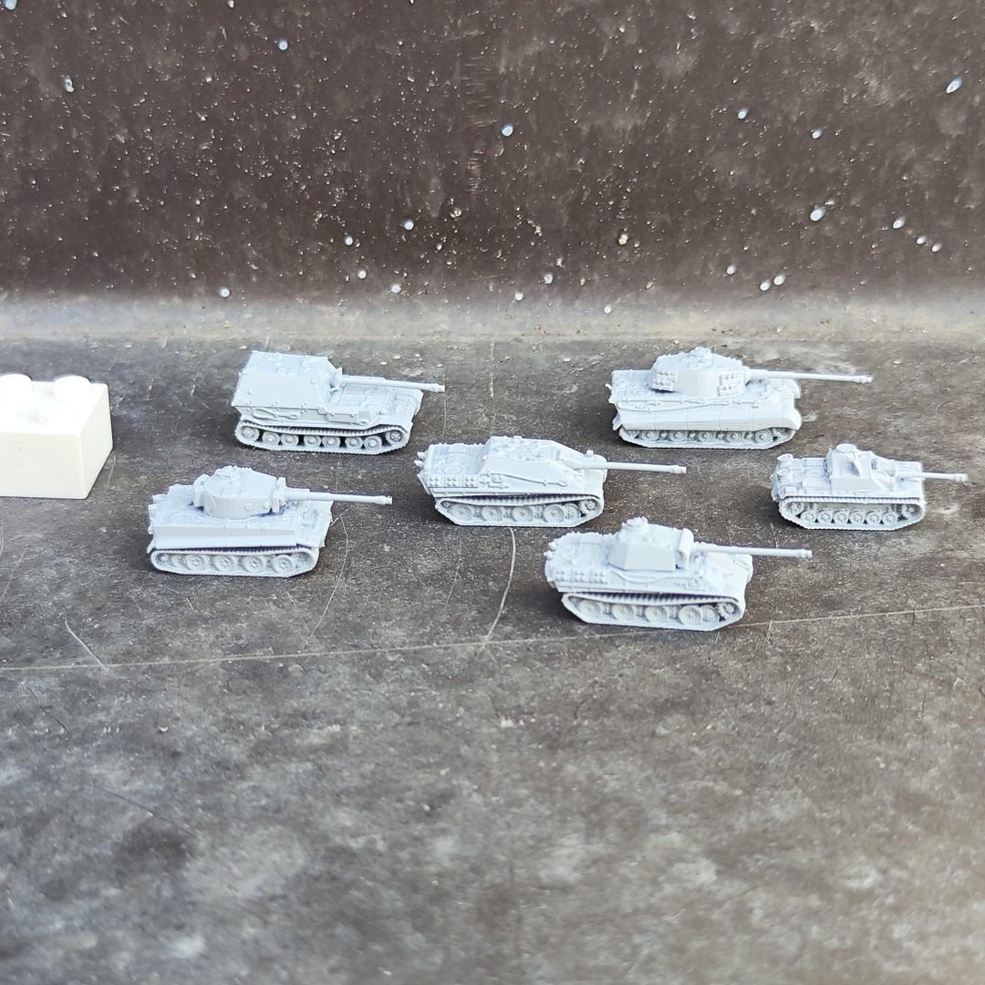 Detailed Mini German WW2 Tanks 1:285 Scale - Basic Pack - Etsy