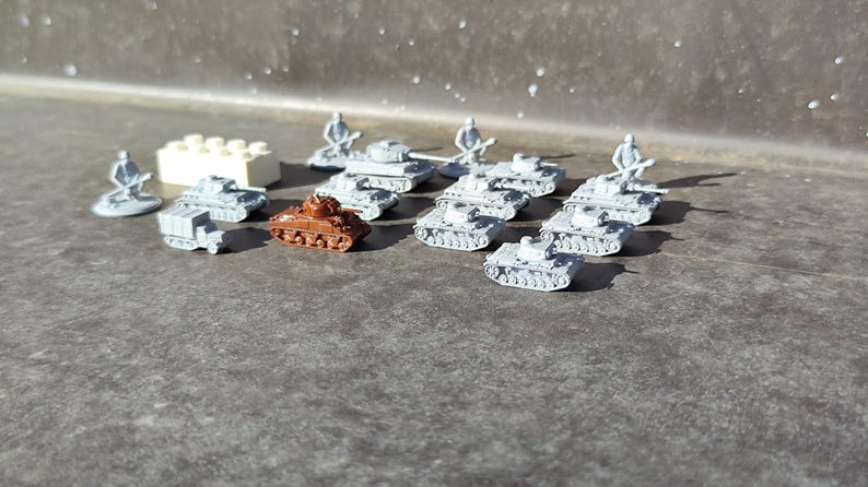 Detailed Mini WW2 Tanks 1:250 Scale - Lone Sherman Pack - Etsy