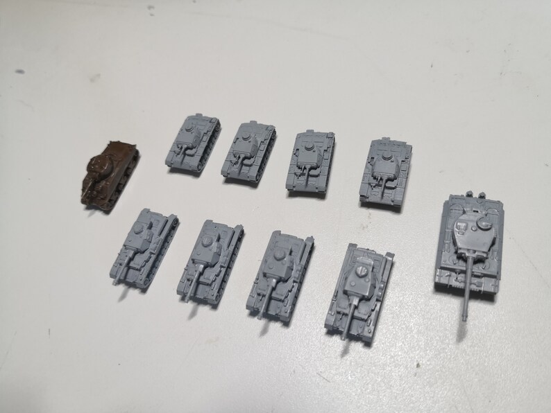 Detailed Mini WW2 Tanks 1:250 Scale Lone Sherman Pack - Etsy