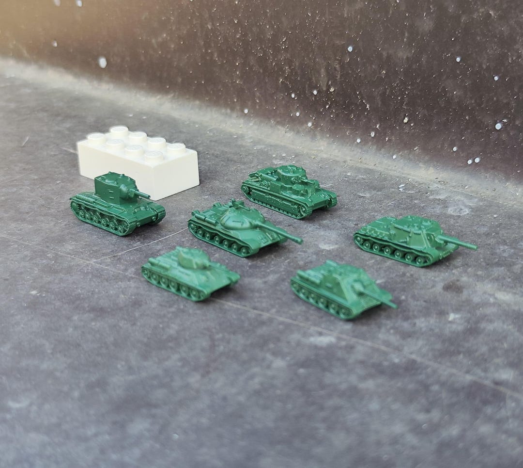 Detailed Mini USSR WW2 Tanks 1:285 Scale - Etsy
