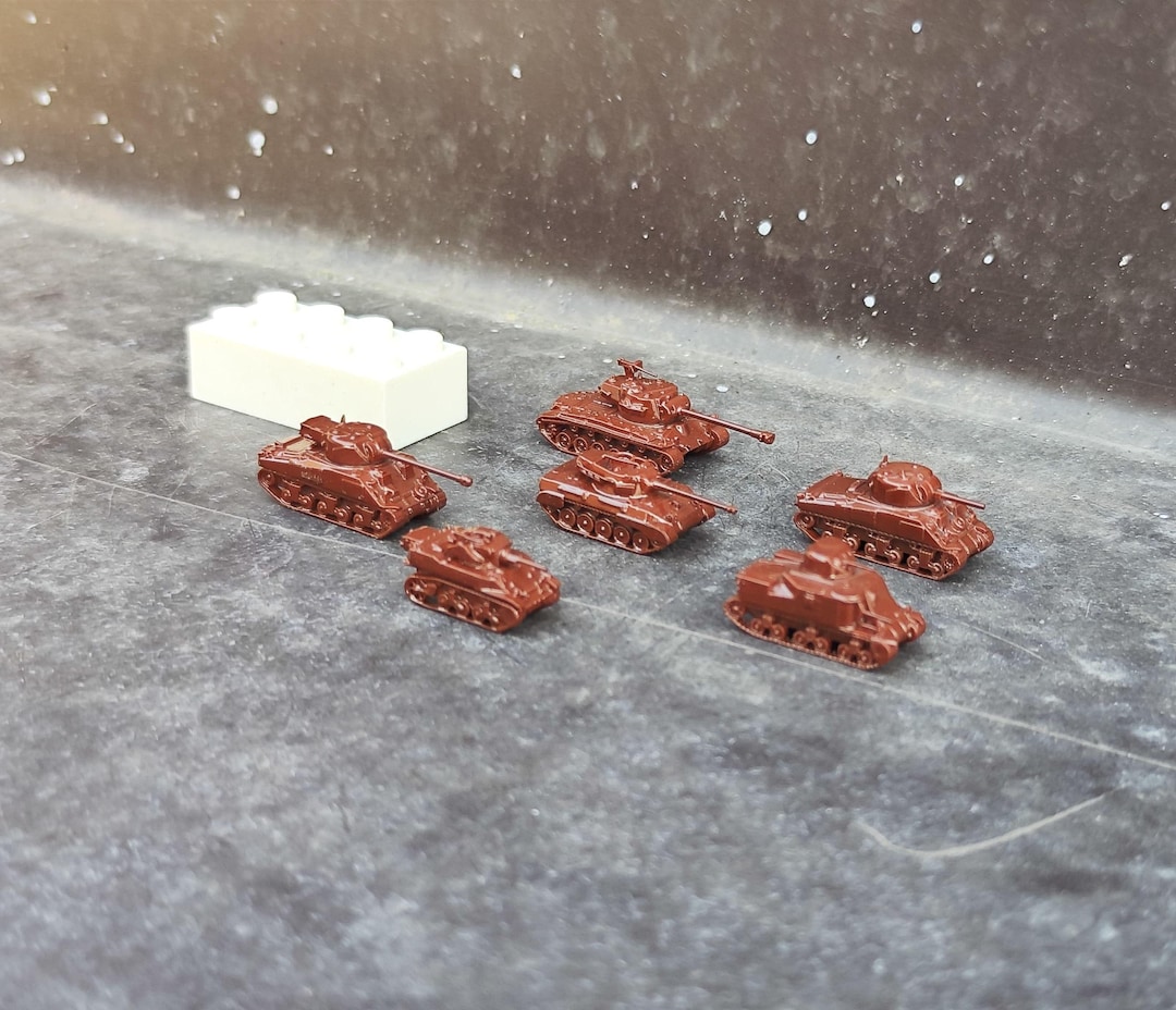 Detailed Mini US WW2 Tanks 1:285 Scale - Etsy