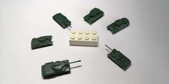 Detailed Mini USSR WW2 Tanks 1:250 Scale - Etsy