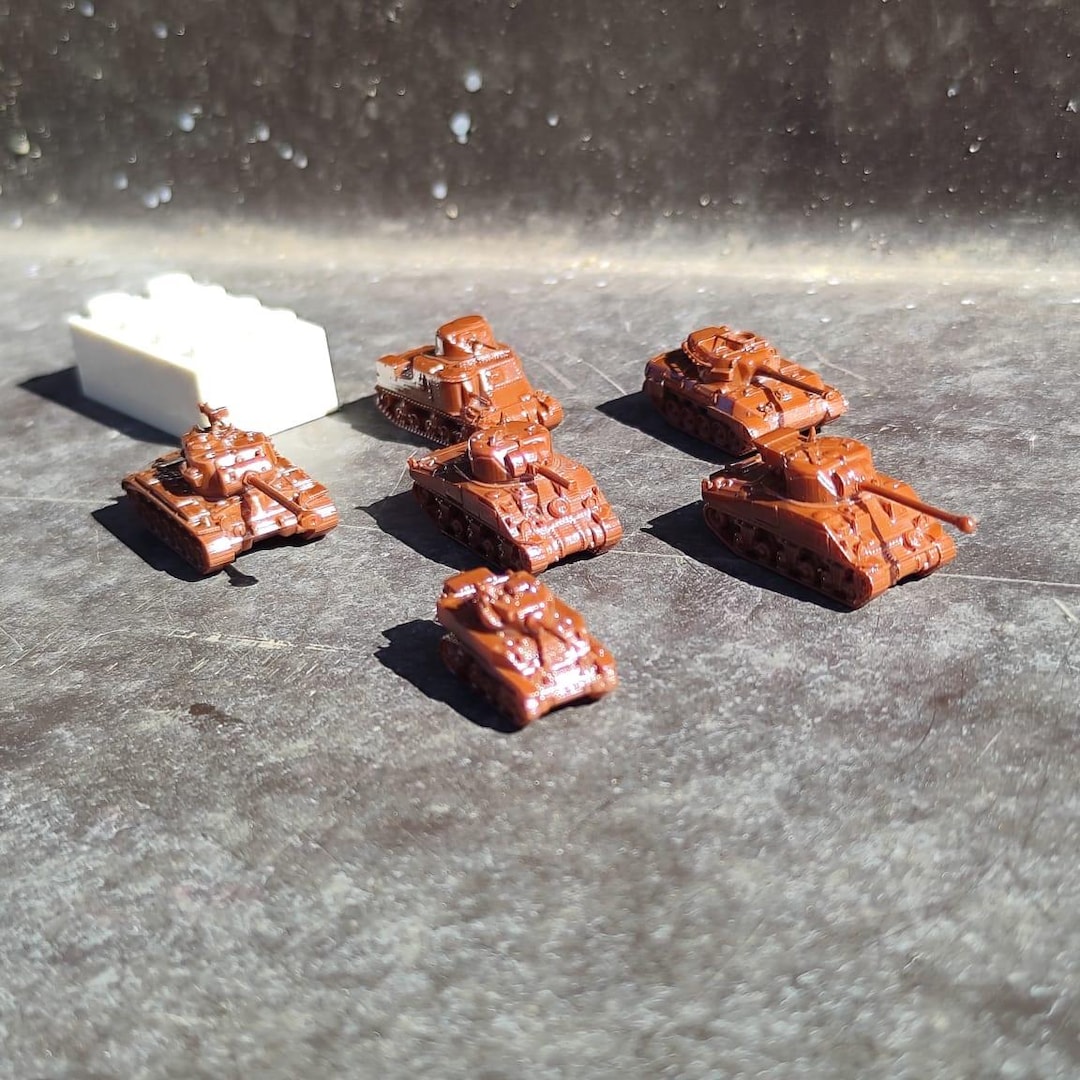 Detailed Mini US WW2 Tanks 1:250 Scale - Etsy