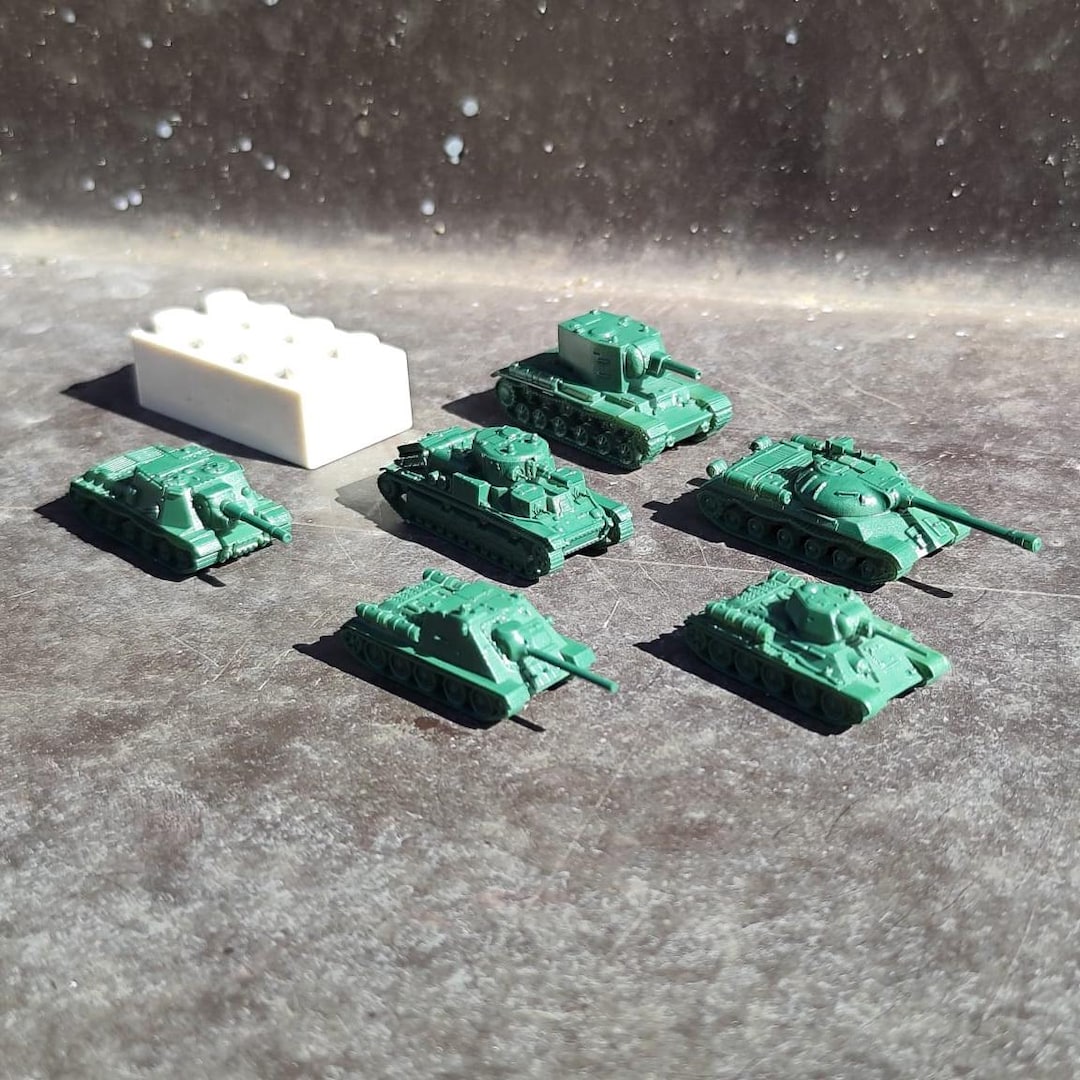 Detailed Mini USSR WW2 Tanks 1:250 Scale - Etsy