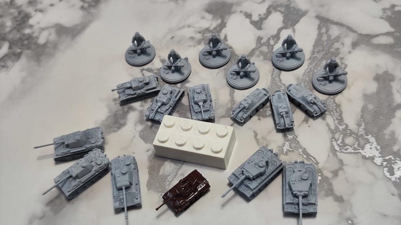 1:285 Hellcat Tankers Mini Set – 3d-printed WWII Micro Tanks – Board ...