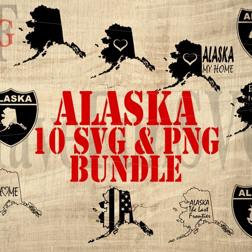 Alaska State SVG Bundle SVG Cut Files Commercial Use - Etsy