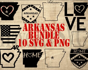 Arkansas Bundle 10 SVG PNG Instant Download Files Cricut Laser | Etsy