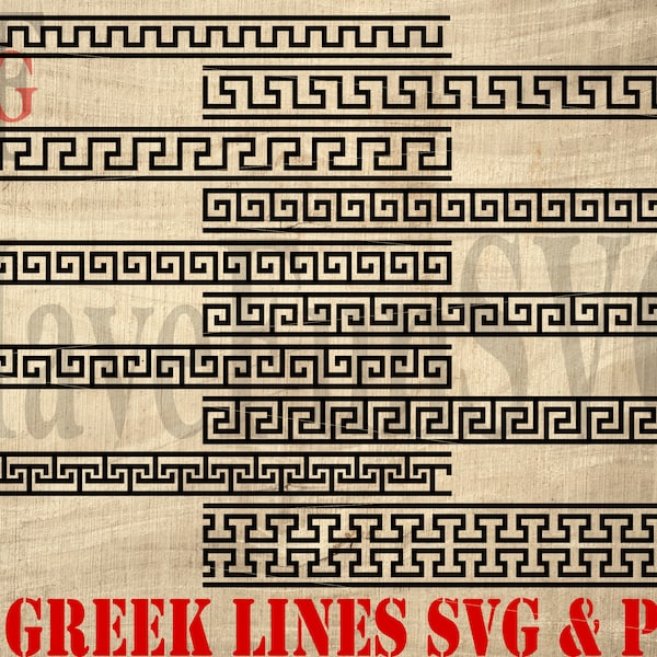 Greek Lines Vector - Etsy