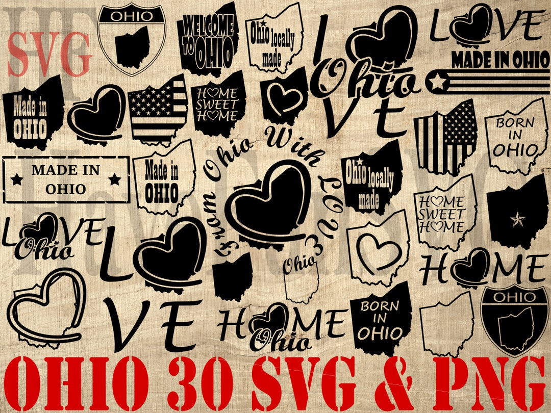 Digital Design Bundle Ohio State 30 SVG PNG Files Instant Download ...