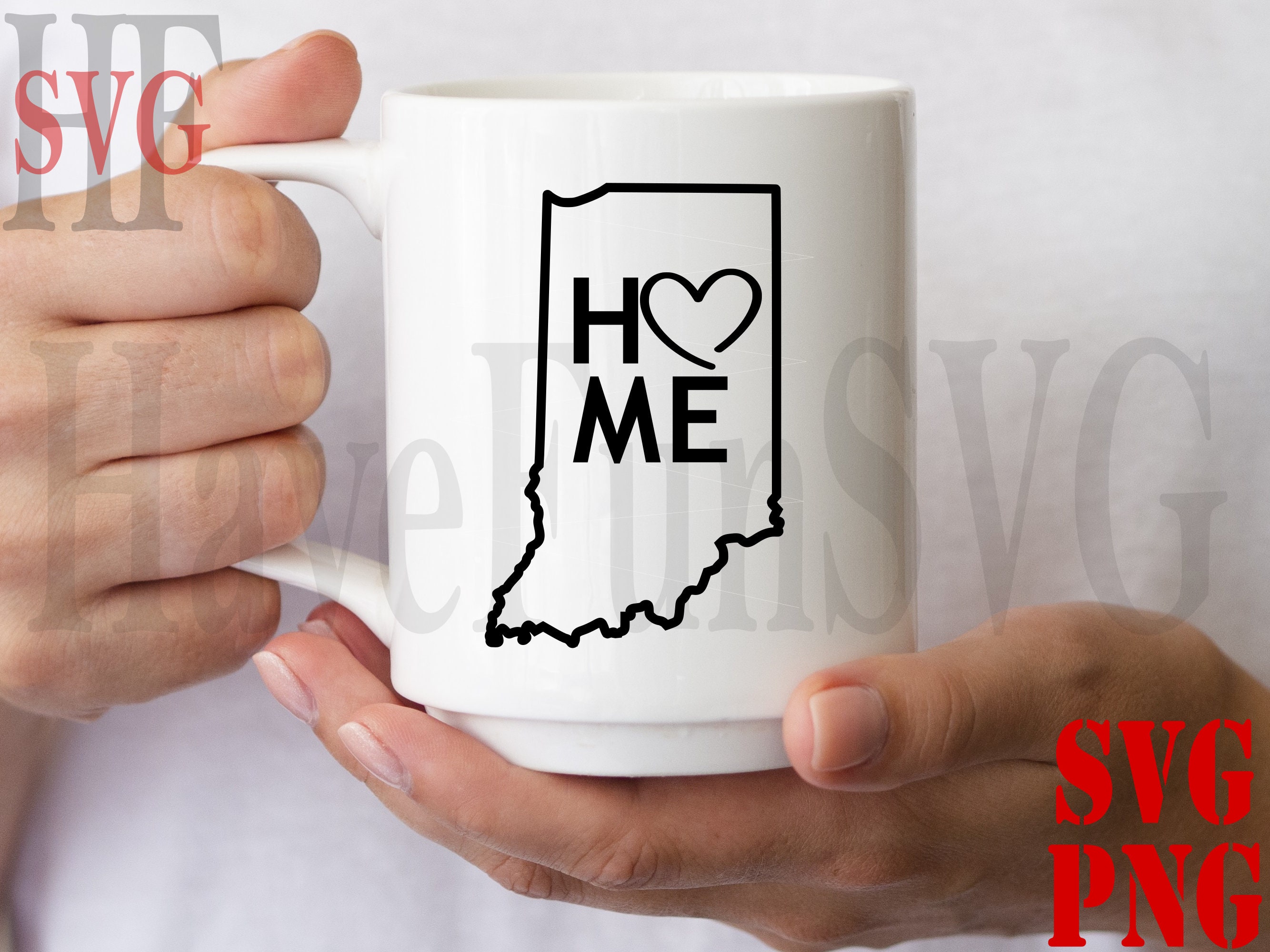 Indiana State USA 10 SVG PNG Instant Download Files Bundle Cricut ...