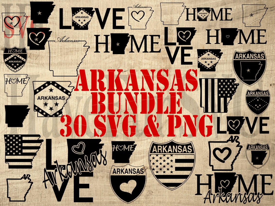 Arkansas Bundle 30 Svg Png Instant Download Files Cricut Laser | Etsy